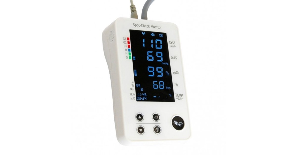 Spot Check Vital Signs Monitor with Pulse Oximetry & Thermometer PC-303 ...