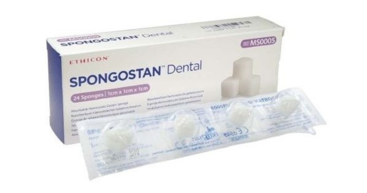 Absorbable Haemostatic Gelatin Sponge Spongostan Dental box of 24 pcs ...