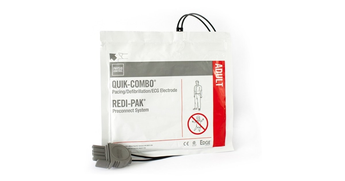 Defib Pads - Adult - For LIFEPAK Physio-control Defibs QUIK-COMBO ...