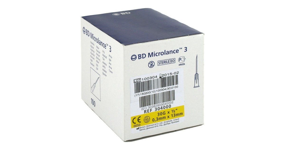 Βελόνες μιας χρήσης BD™ Microlance 30G x 1/2" 100 τεμάχια | Δίγκας Γ ...