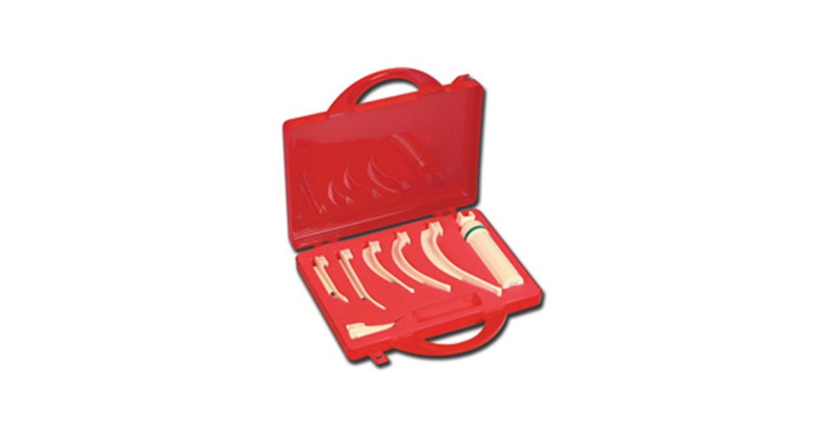 Disposable laryngoscope set with 6 plastic blades + 1 plastic handle ...