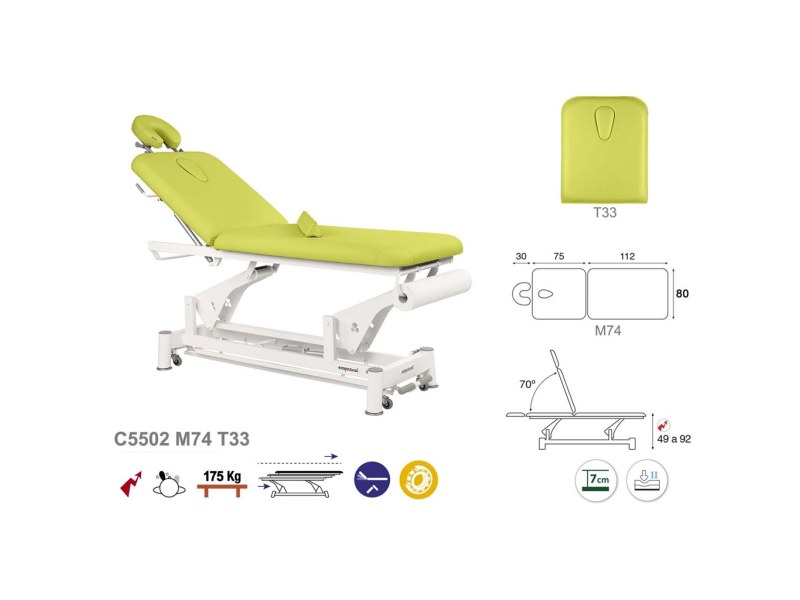 Κρεβάτι εξεταστικό ηλεκτροκίνητο με οπή 70x188cm C5502 | Δίγκας Γ. Ιατρικά