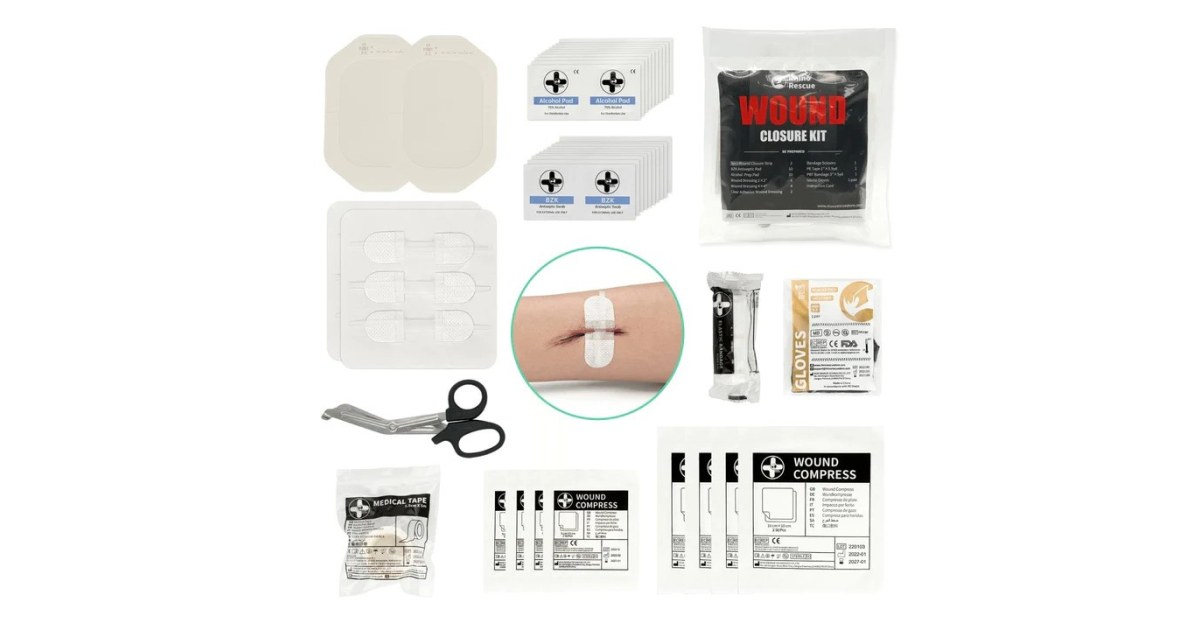 Advanced Wound Closure Kit: Zip Stitch Laceration & Dressing Set RHINO ...
